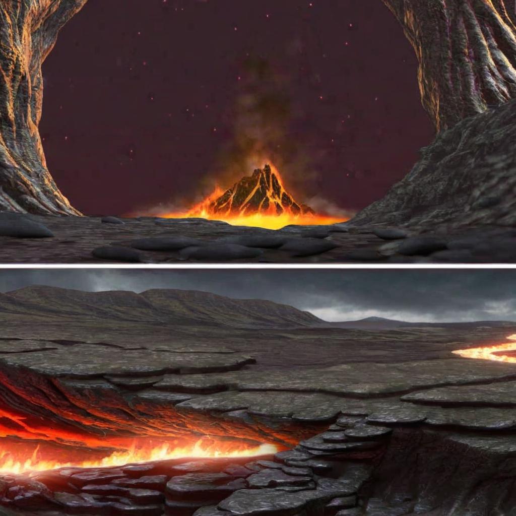 Stunning Underground Cavern with Flowing Lava - Unleash Nature's Power