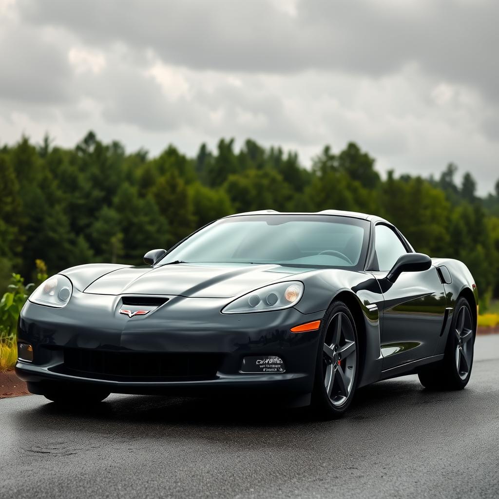 Stunning Hyper-Realistic 4K Corvette C5 Image on American Roadside