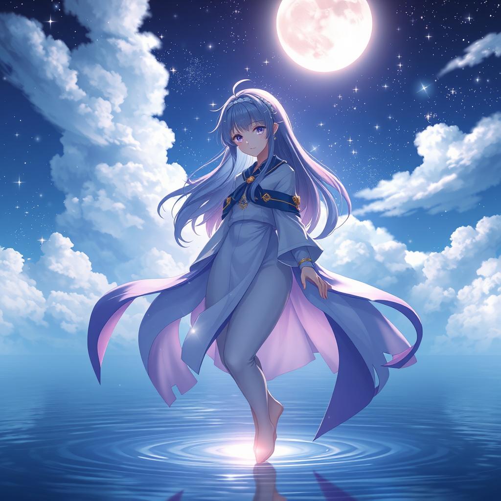 Ethereal Night Sky Character Design - Stunning Digital Art