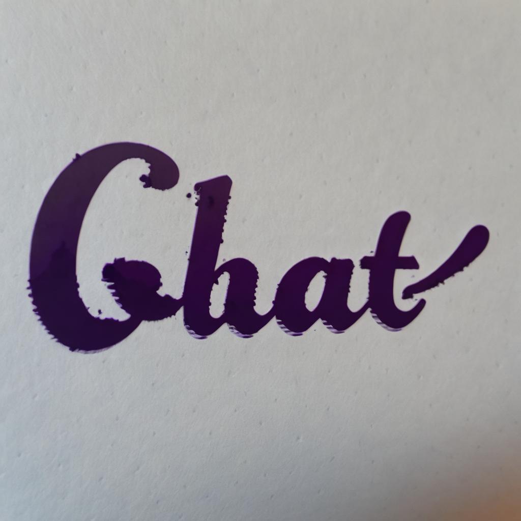 Elegant Handwritten Script Logo Design in Rich Purple