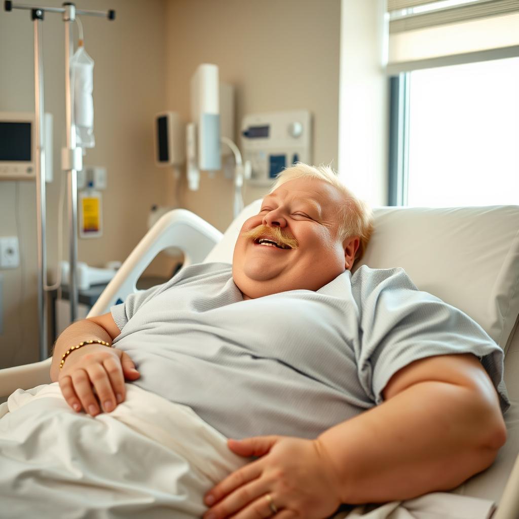Warm and Comfortable Hospital Scene Featuring a Relaxed Patient