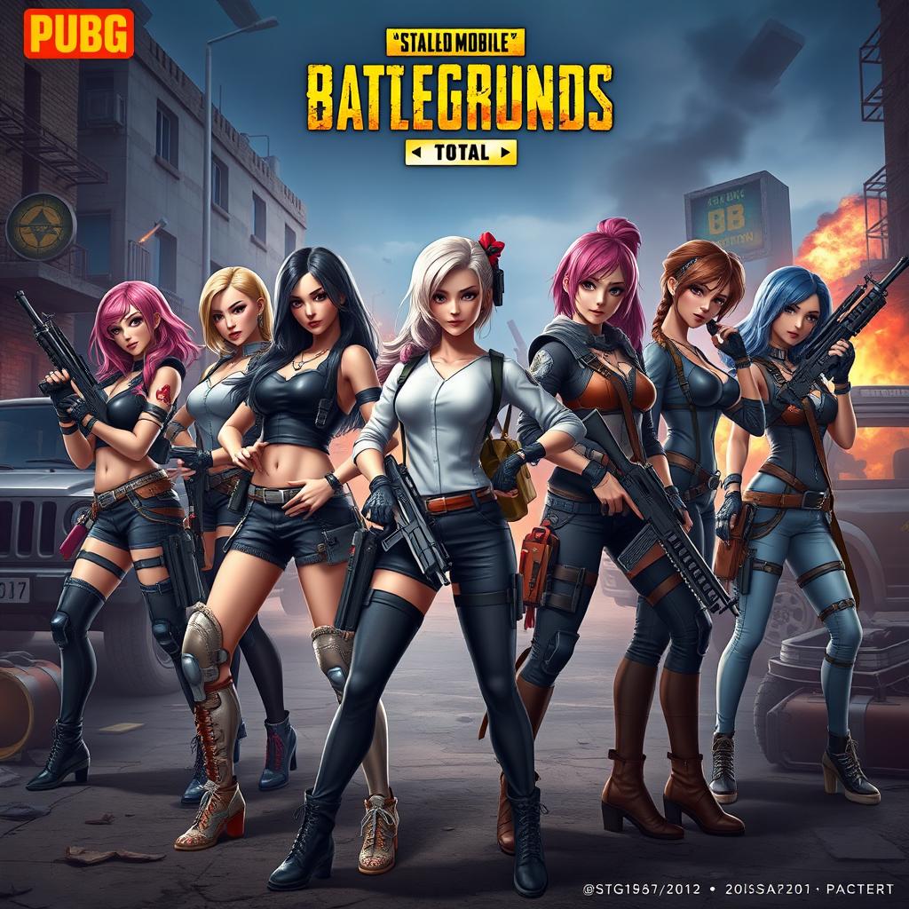 Stylish Female Characters in an Epic PUBG Mobile Inspired Battlefield