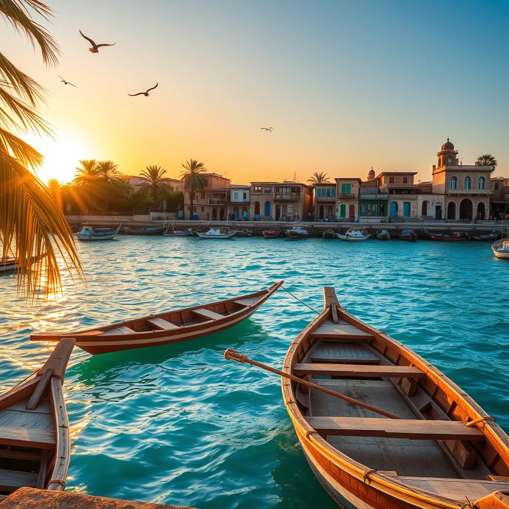 Scenic Sunset Over Bushehr, Iran - Coastal Beauty