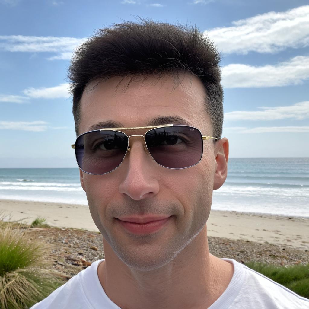 Dynamic Summer Action Figure by the Ocean | Idyllic