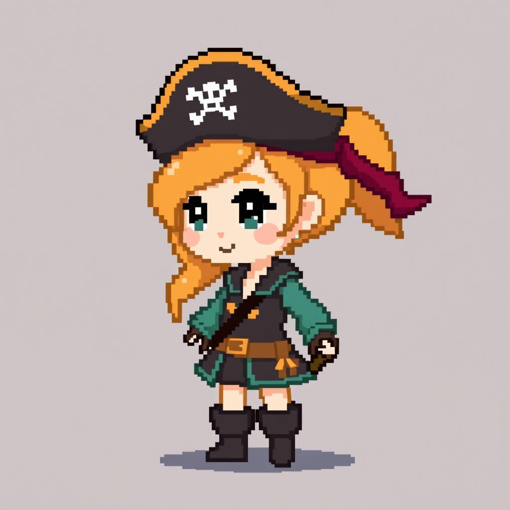 Pixelated Pirate Characters - Cute Game Sprite Designs
