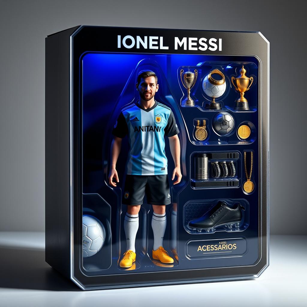 Hyper-Realistic Lionel Messi Action Figure - Collectible Sports Memorabilia