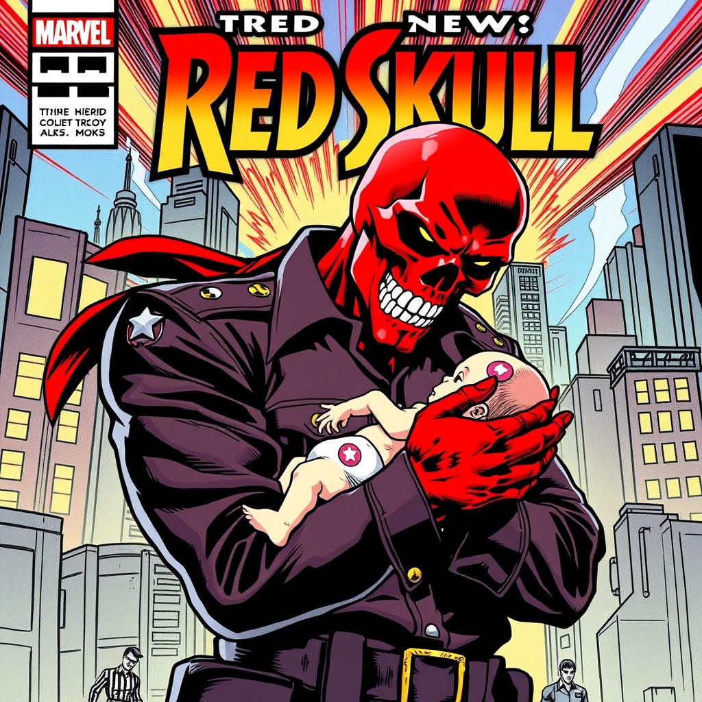 Red Skull's Unexpected Tenderness: A Unique Comic Book Cover