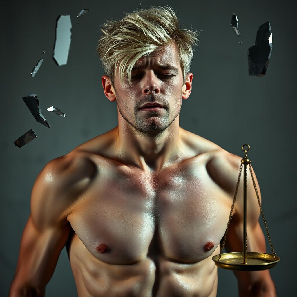 Exploring Male Vulnerability: The Art of Objectification in AI Imagery