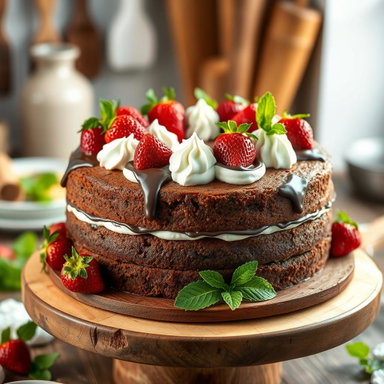 Indulge in a Handcrafted German Buche Cake - A Visual Delight