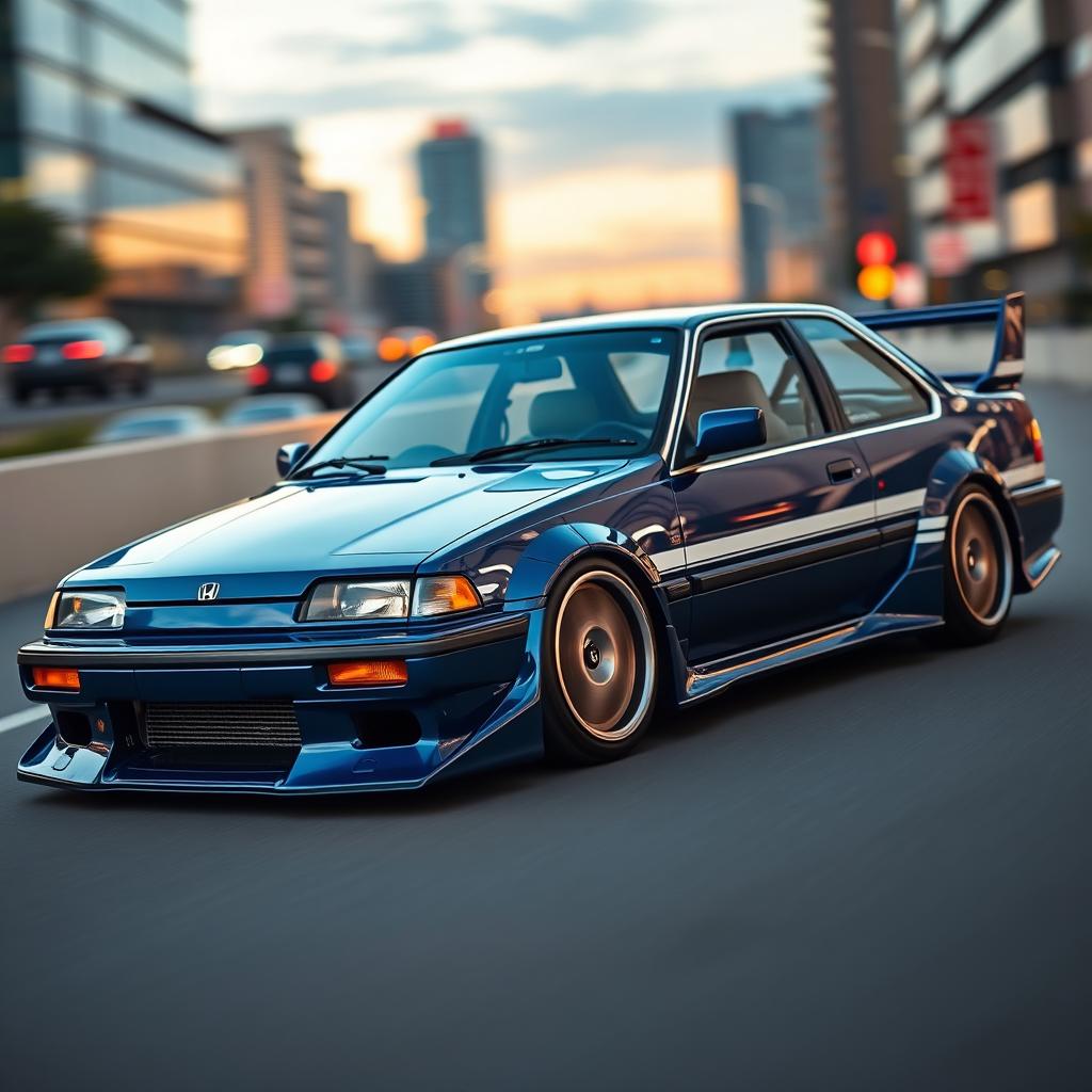 Stunning Modified 1989 Honda Accord with RWB Body Kit at Dusk