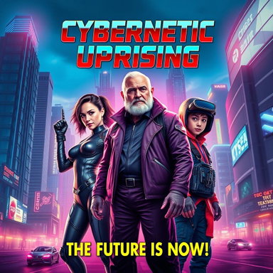 Cybernetic Uprising: Futuristic Movie Poster Design
