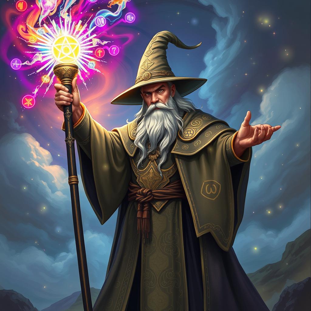 Enchanting Wizard Casting a Spell - DnD Character Inspiration