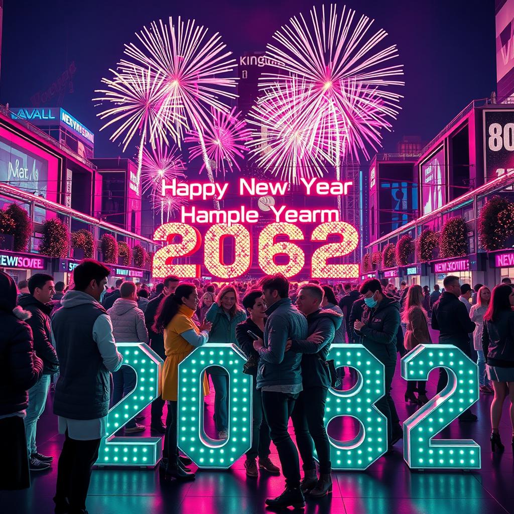 Futuristic New Year 2082: A Celebration of Joy and Innovation
