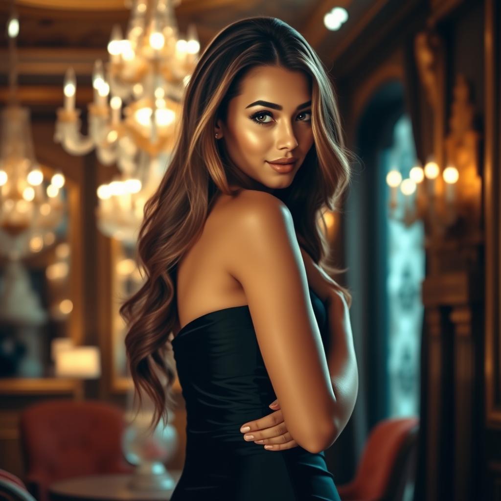 Elegant Model in Luxurious Setting - AI Generated Images