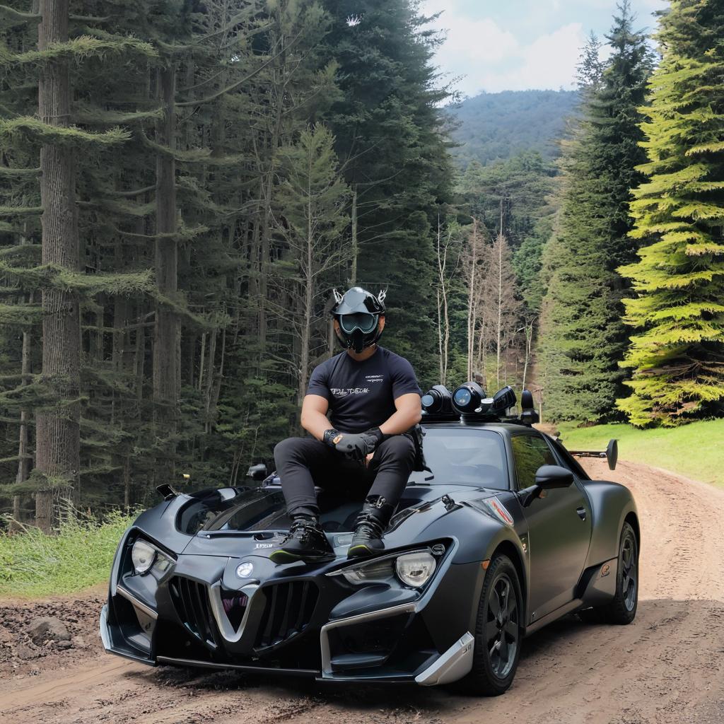 Adventure Awaits: Rugged All-Terrain Vehicle in Enchanted Forest