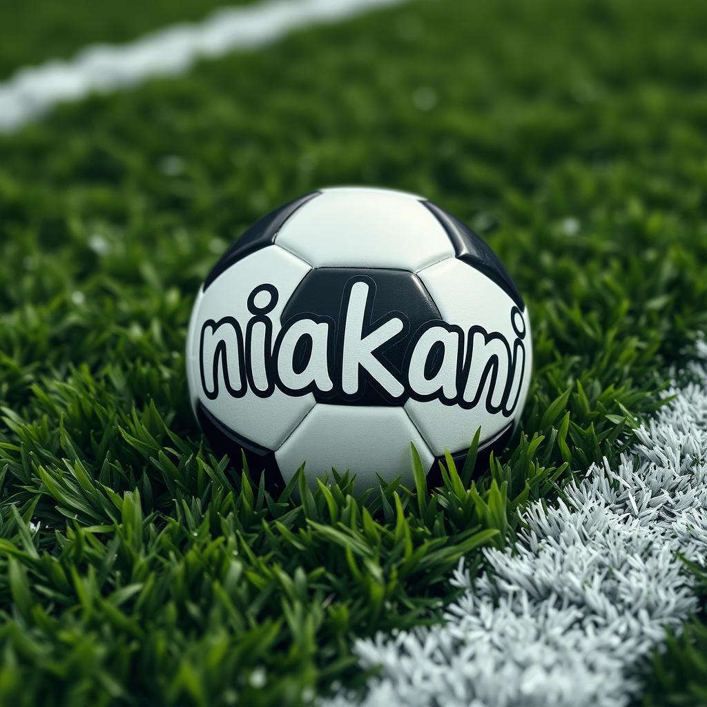 Unique Soccer Ball on Vibrant Artificial Grass - Niakani