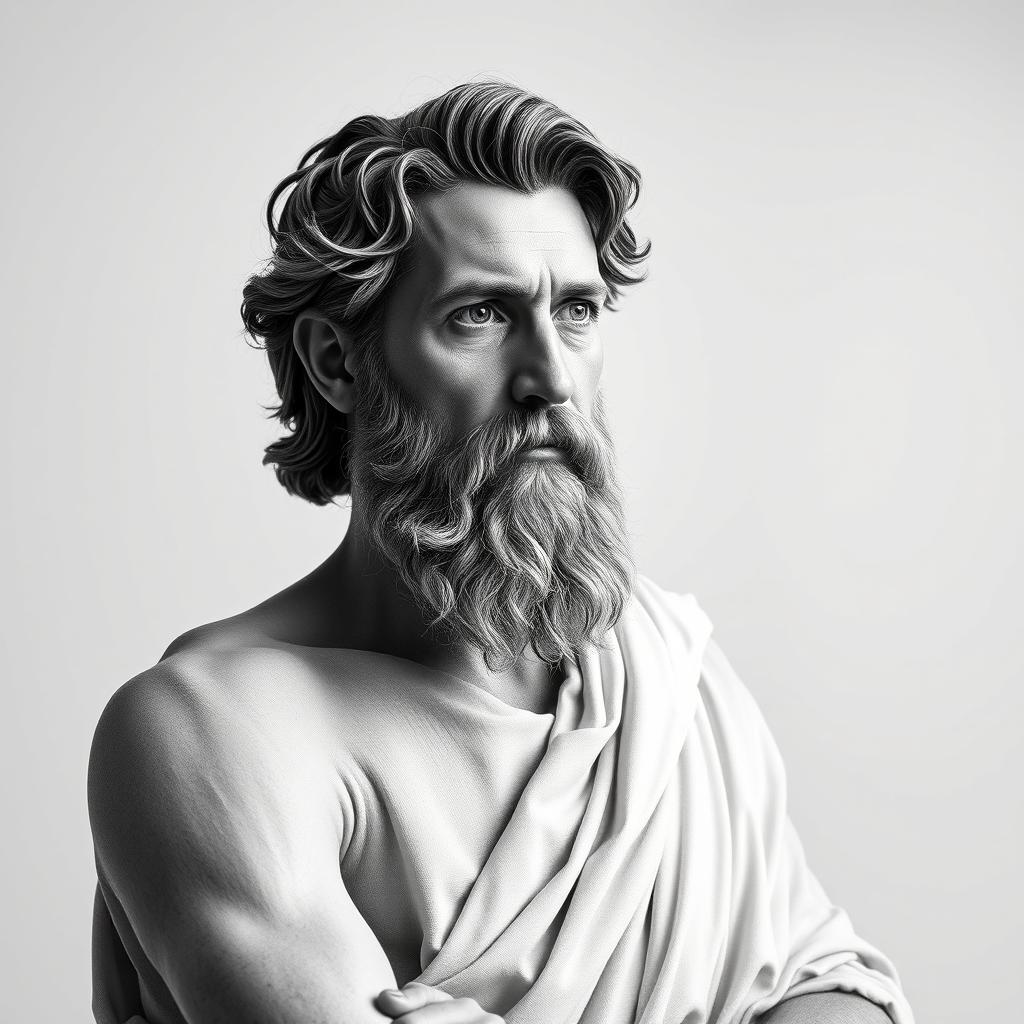 Timeless Wisdom: A Stoic Greek Philosopher in Contemplation