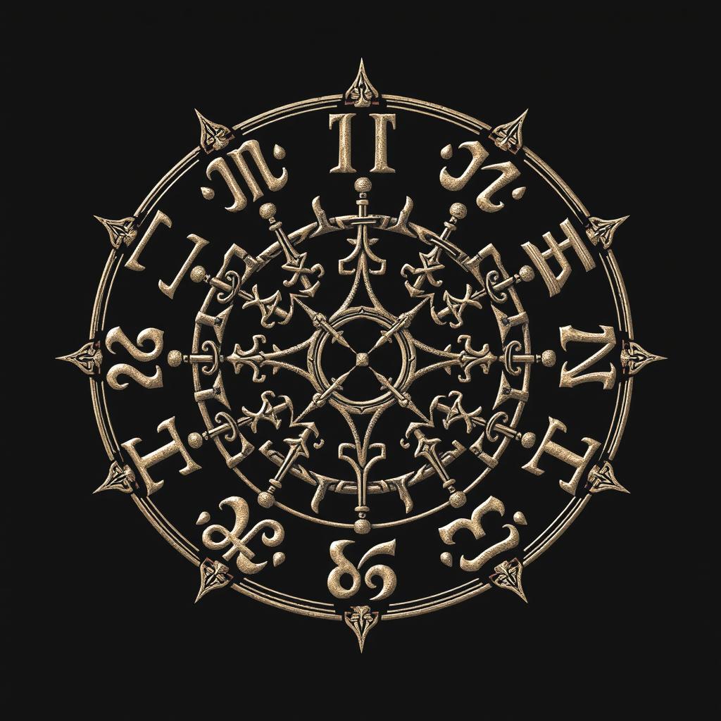 Mystical Bindrune Design - Ancient Symbols of Unity and Strength