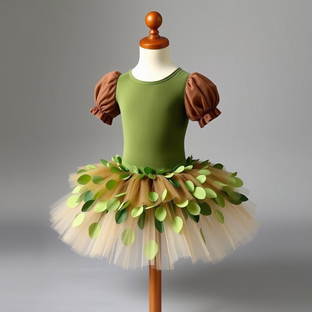 Whimsical Tree-Themed Ballet Costume Design for Toddlers