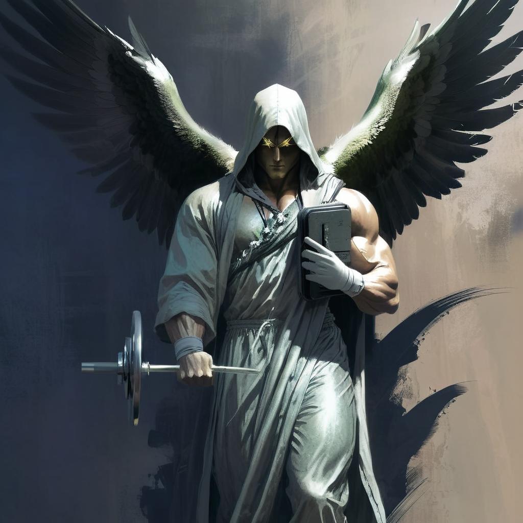 Stunning Mythical Angel Statue: A Symbol of Power and Determination