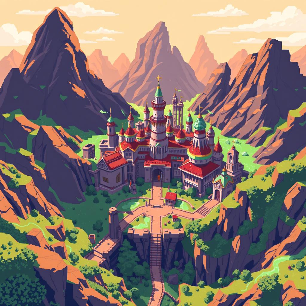 Whimsical Slime-Themed Pixel Art Cityscapes