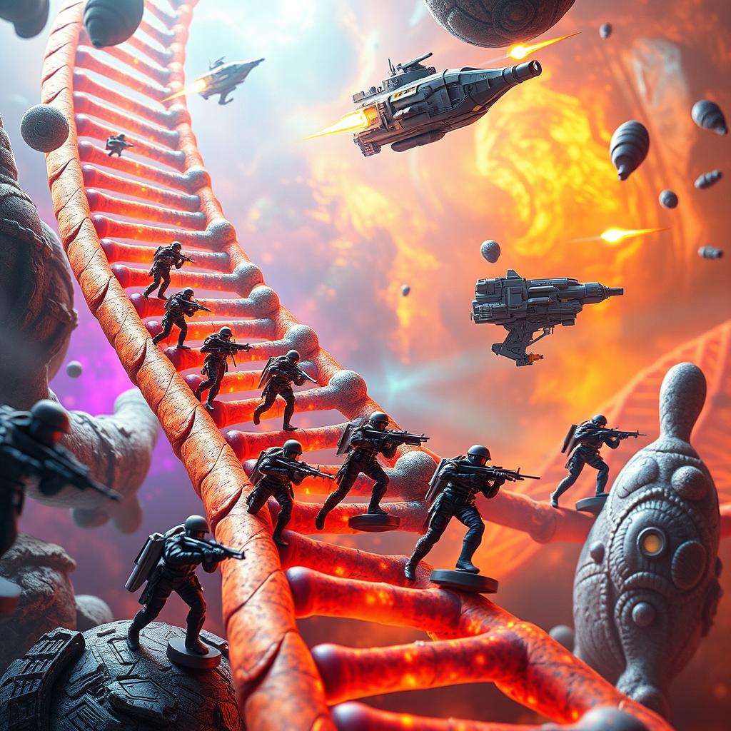 Epic DNA Battle: A Fantastical War Within Genetics