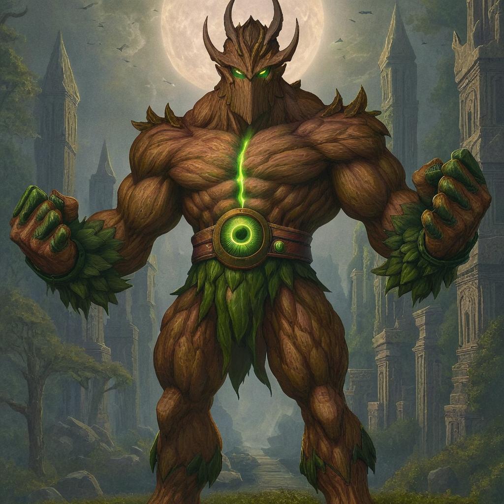 Majestic Giant Tree Creature in a Mystical Forest | AI-Generated Art