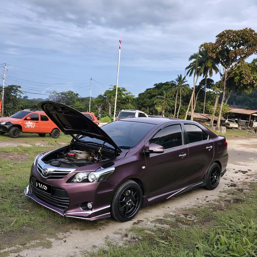 Modified Purple Toyota Vios: A Perfect Fusion of Nature and Automotive ...