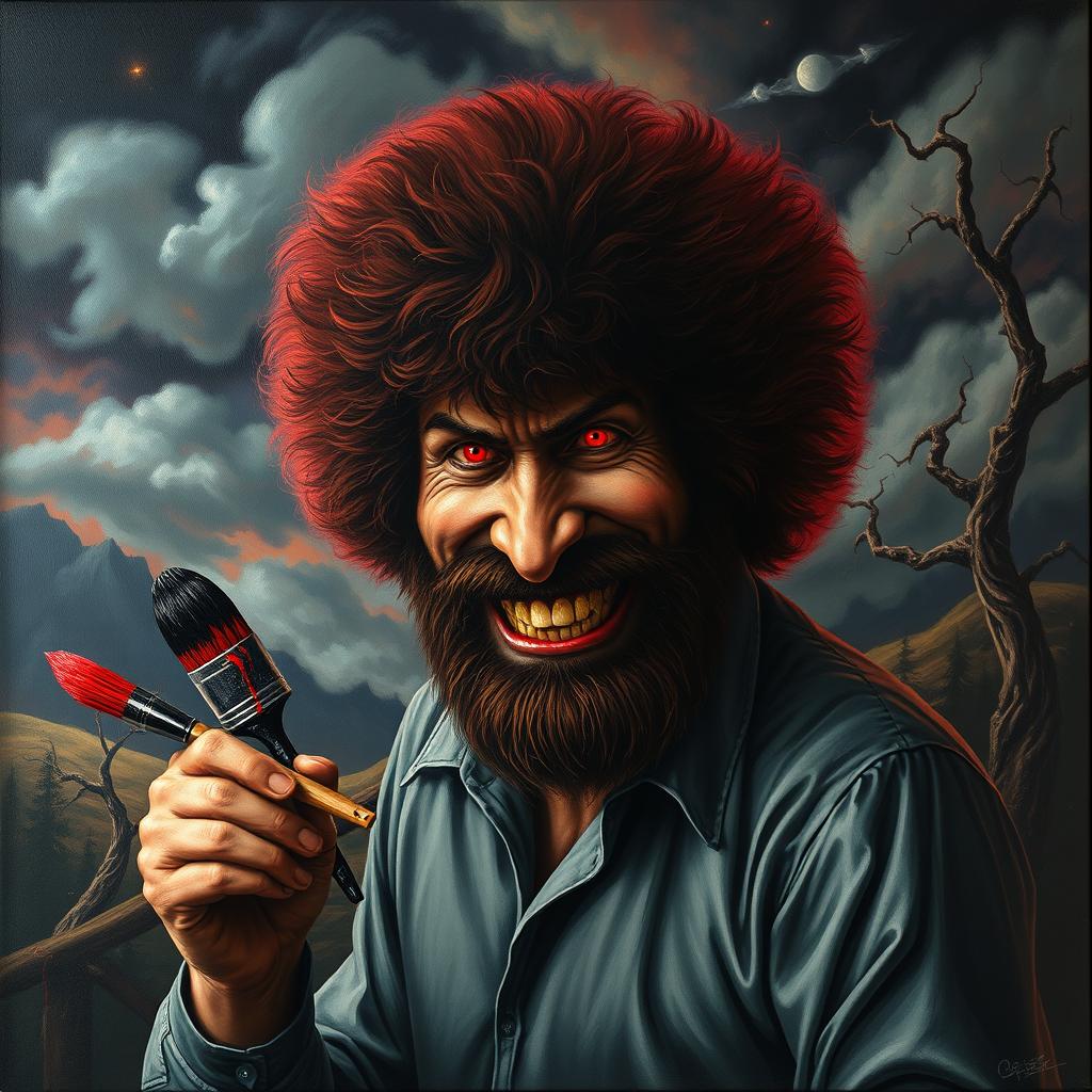 Evil Bob Ross: A Dark Twist on a Beloved Icon