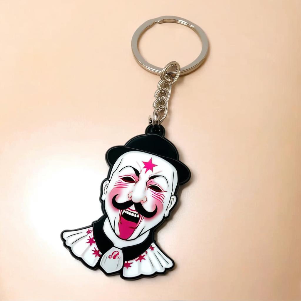 Sinister Clown Keychain - Horror-Themed Studio Photoshoot