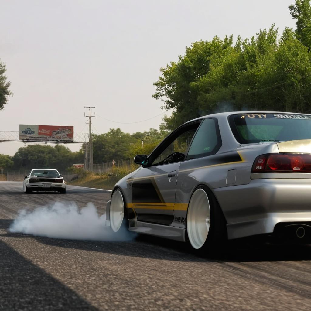 Thrilling Car Drifting: Dynamic Action Shots with AI