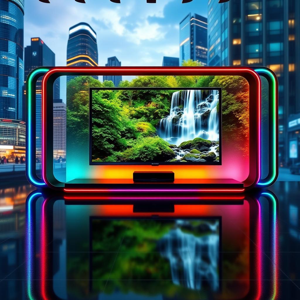 Vibrant 3D Television Set Design with Urban Nightscape | Idyllic