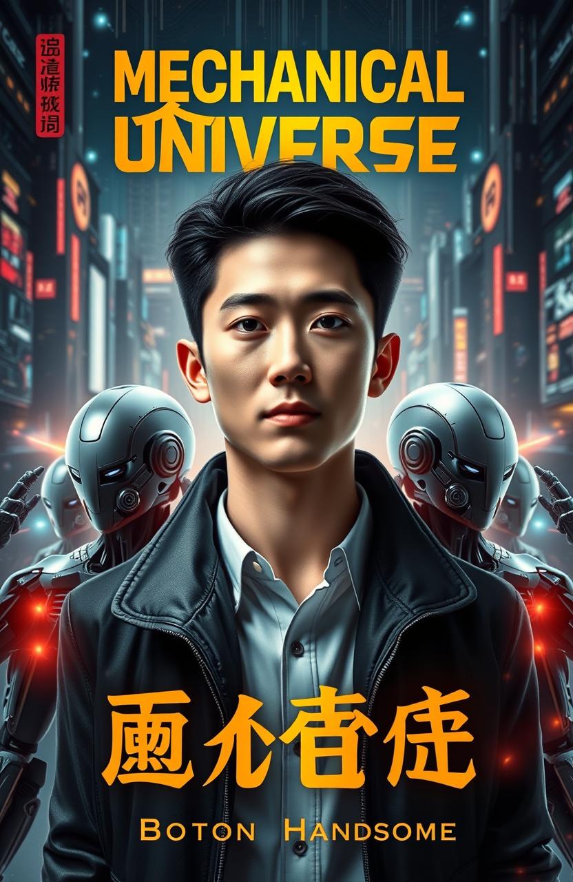 Captivating Book Cover Design for '机械宇宙' Featuring Futuristic Human ...