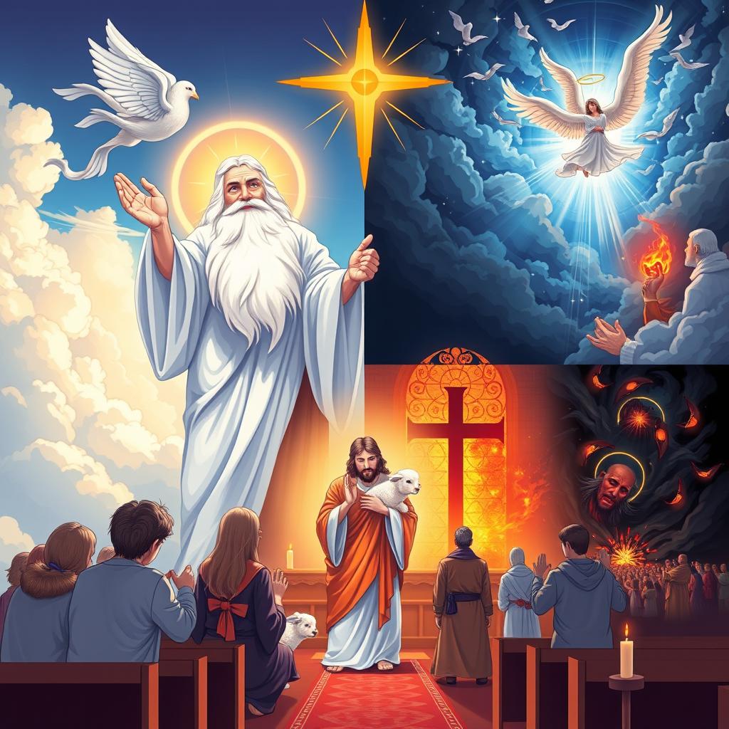 Divine Illustrations: Christianity's Central Figures & Concepts