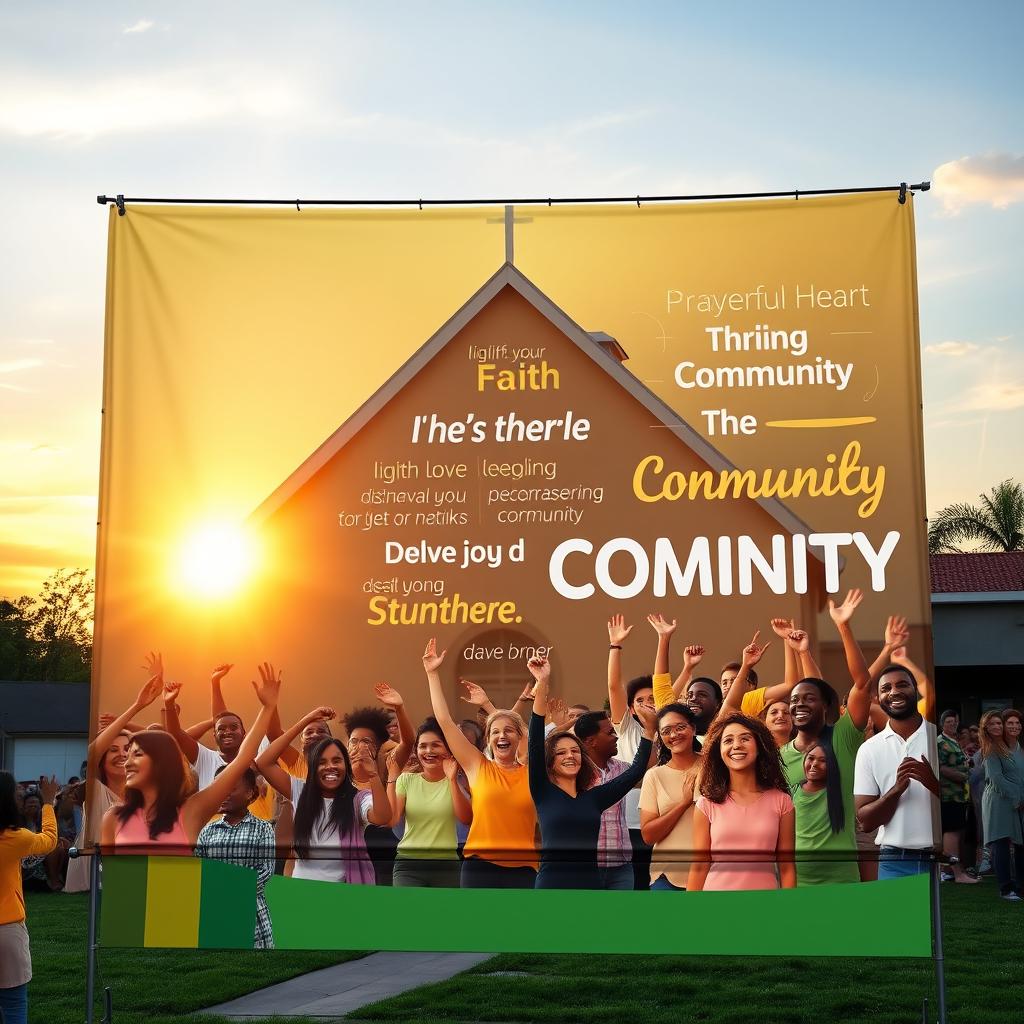 Vibrant Church Tarpaulin Design: A Journey from Prayer to Community