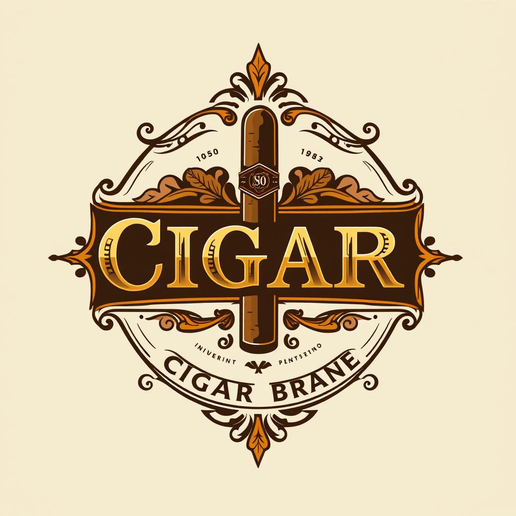 Sophisticated Vintage Logo Design for Cigar Brand