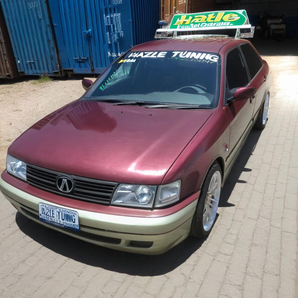 Stunning Custom Vintage Car: Maroon & Chrome in Urban Vibe