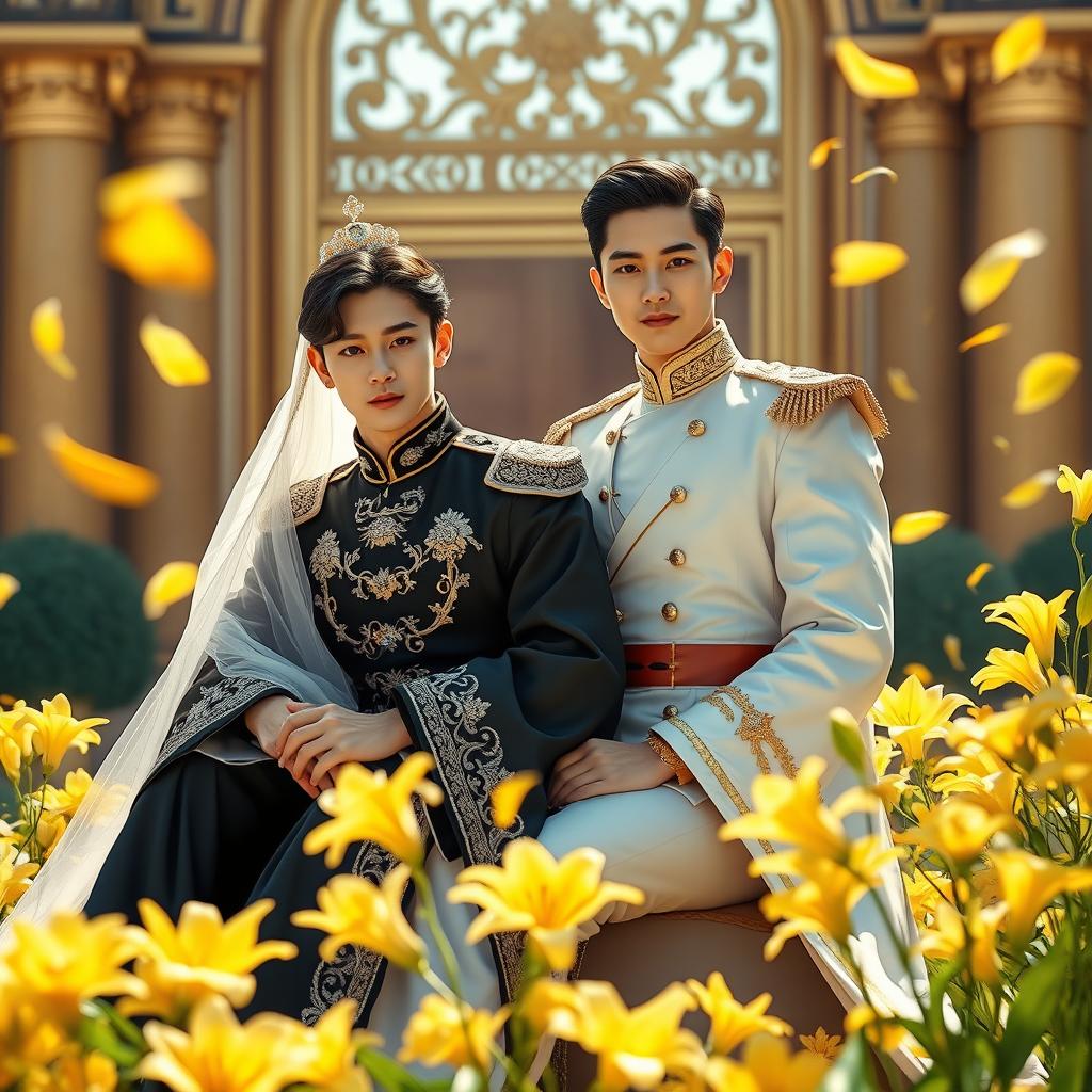 Royal Elegance: AI-Generated Art of Two Handsome Princes