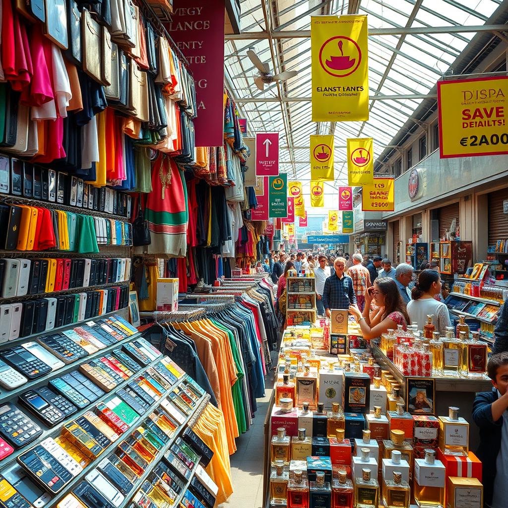 Explore a Vibrant Marketplace: Colorful Stalls & Lively Shoppers