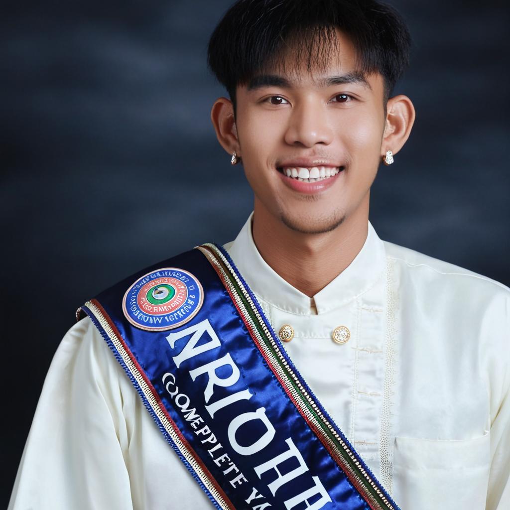 Confident Smiling Male in Traditional Barong Tagalog - Warm Portrait