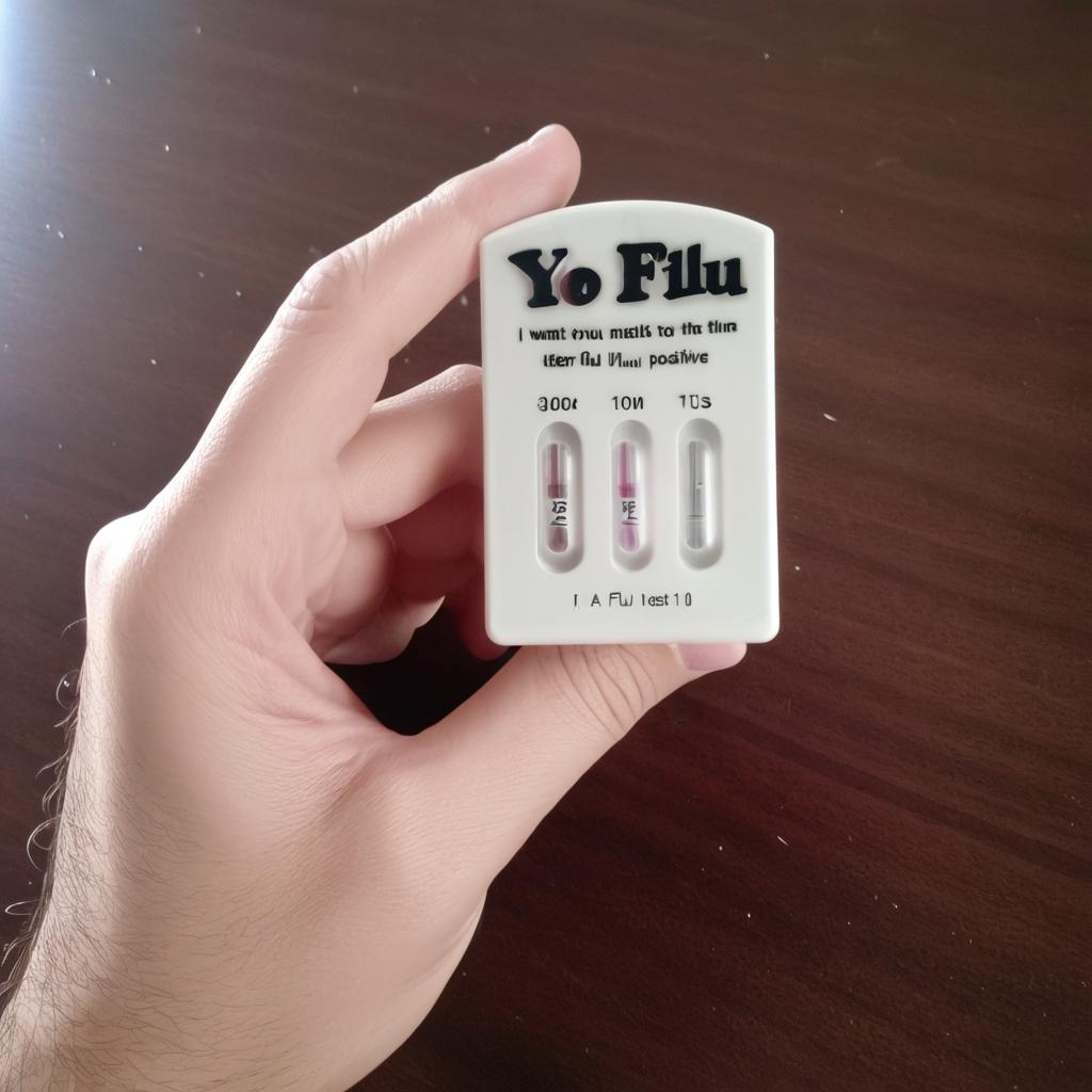 Positive Flu A Test Kit Illustration | Idyllic AI Artwork