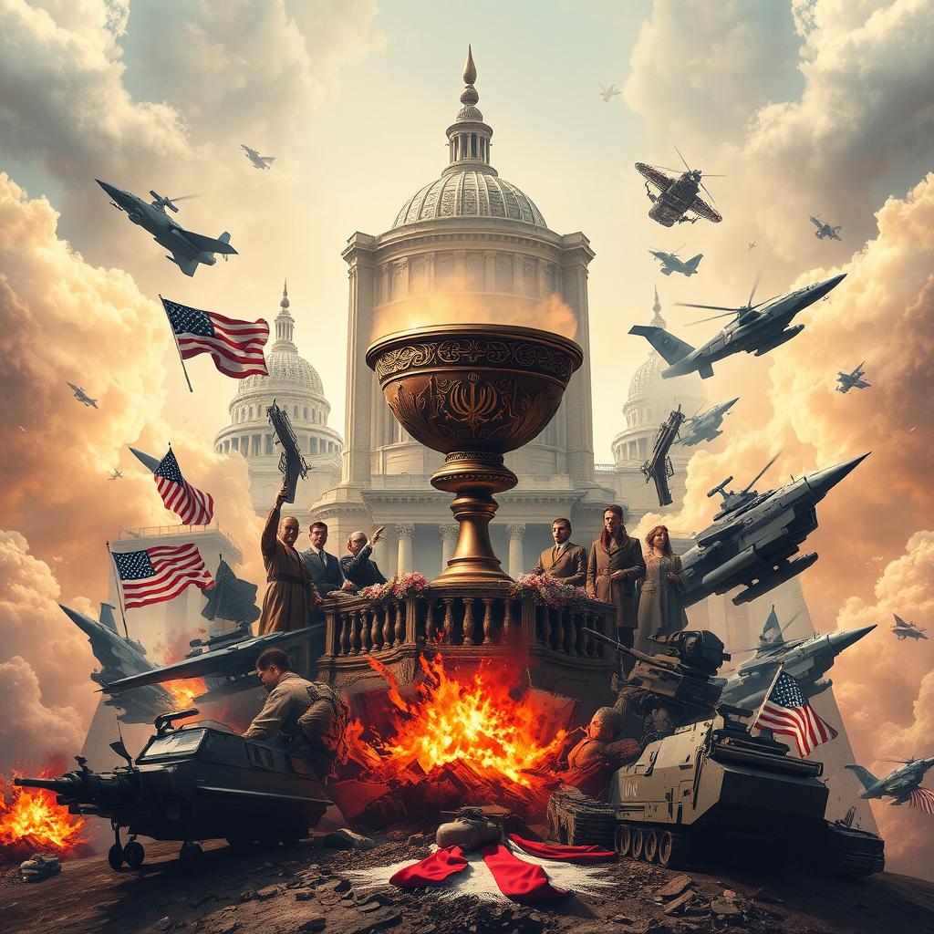 Visual Metaphor of U.S. Economic Power and Geopolitical Dynamics