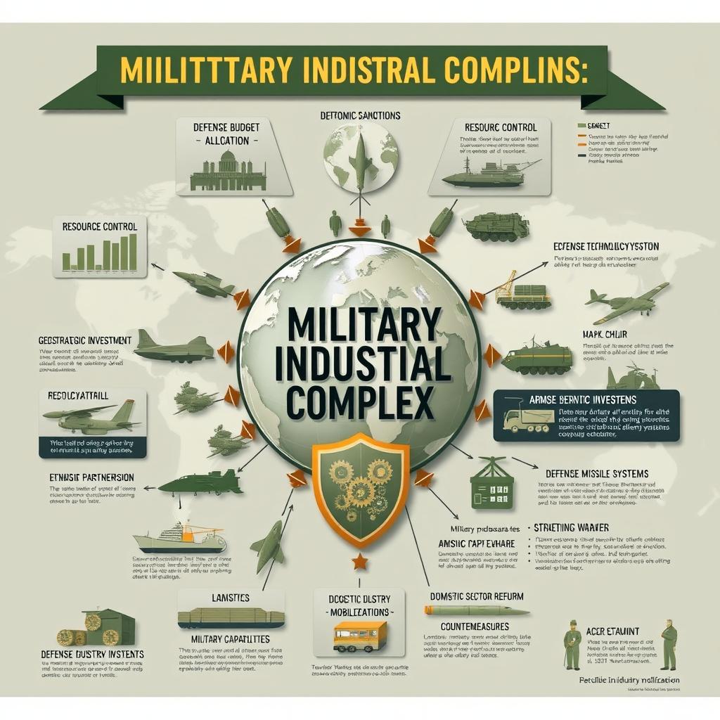 Exploring the Military Industrial Complex: An AI-Generated Infographic