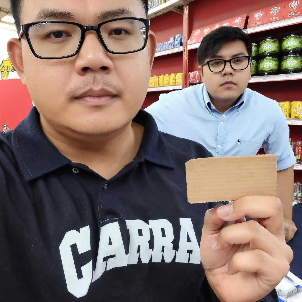 Vibrant Supermarket Scene: 'Carrera' in Focus