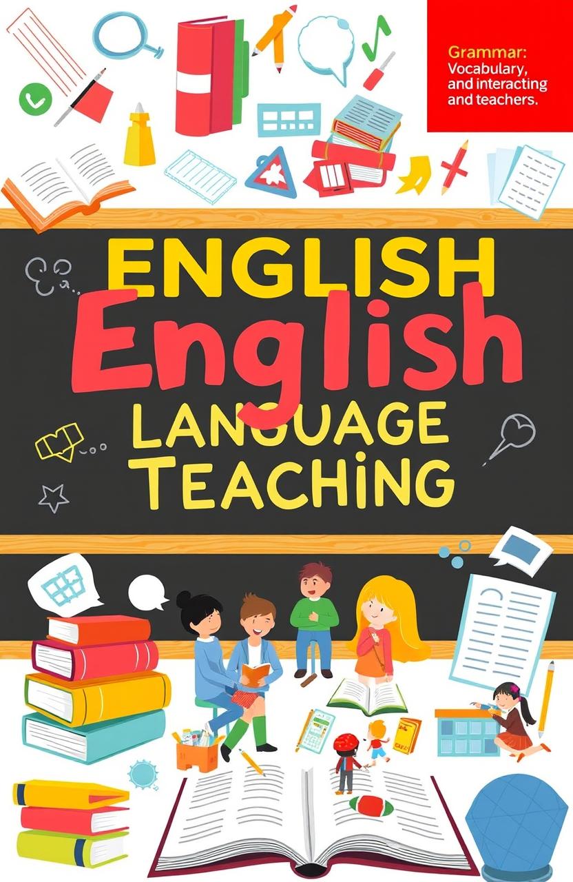 Creative A4 Cover Design for English Language Teaching Book