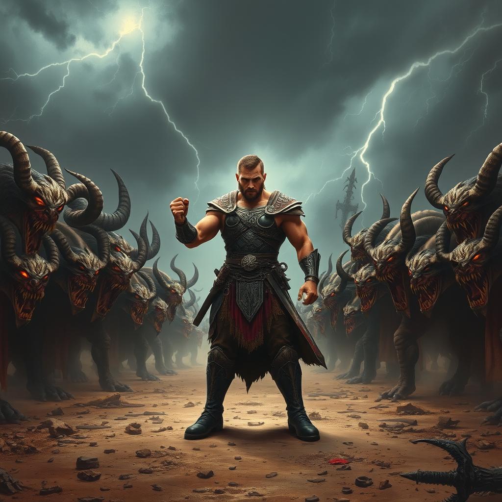 Epic Showdown: A Lone Warrior vs. Demonic Forces