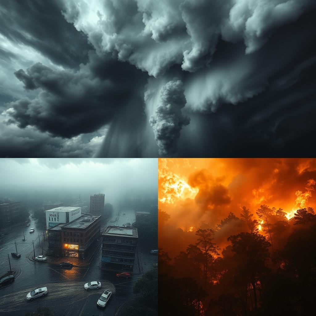 Capturing Nature's Fury: Dramatic Scenes of Natural Disasters