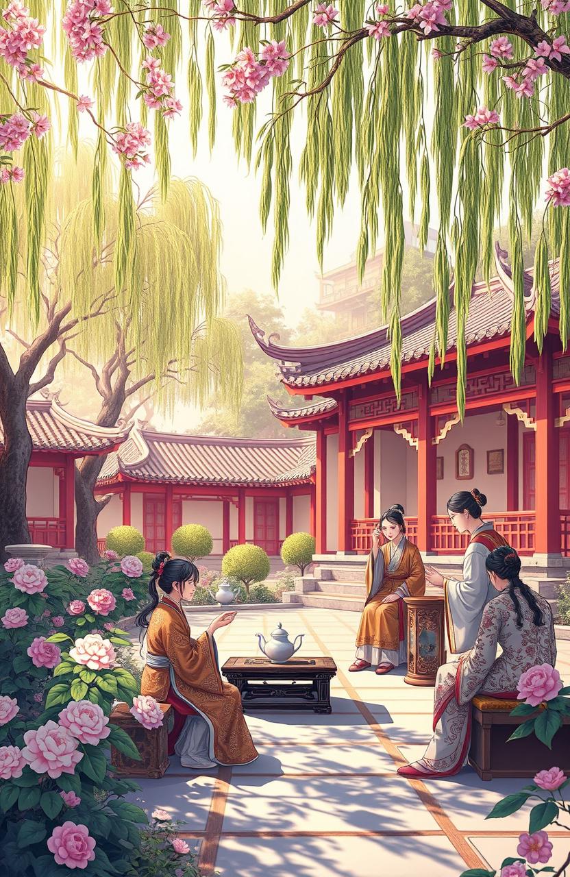 Enchanting Illustration Inspired by 'Dream of the Red Chamber'