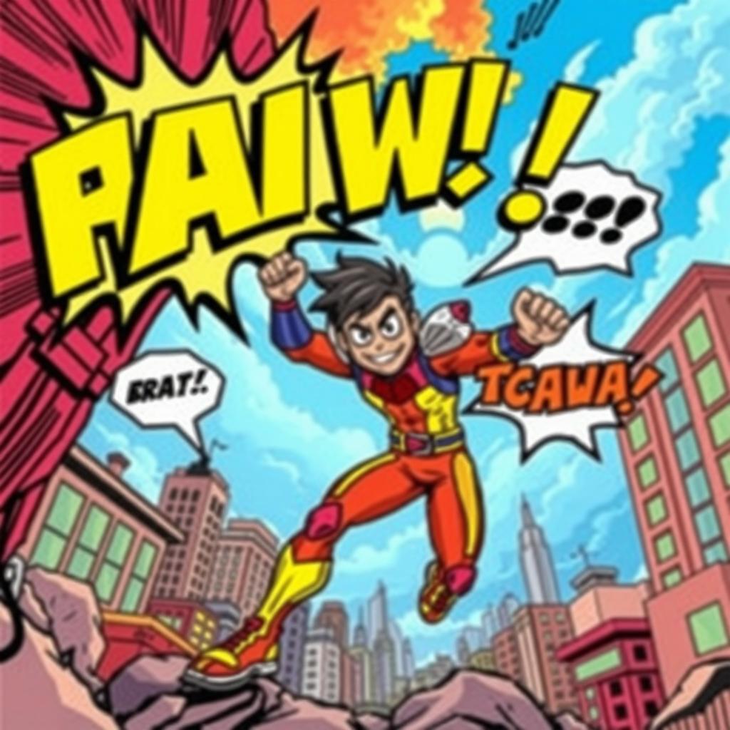 Dynamic Comic-Style Art Poster: A Heroic Adventure Unleashed