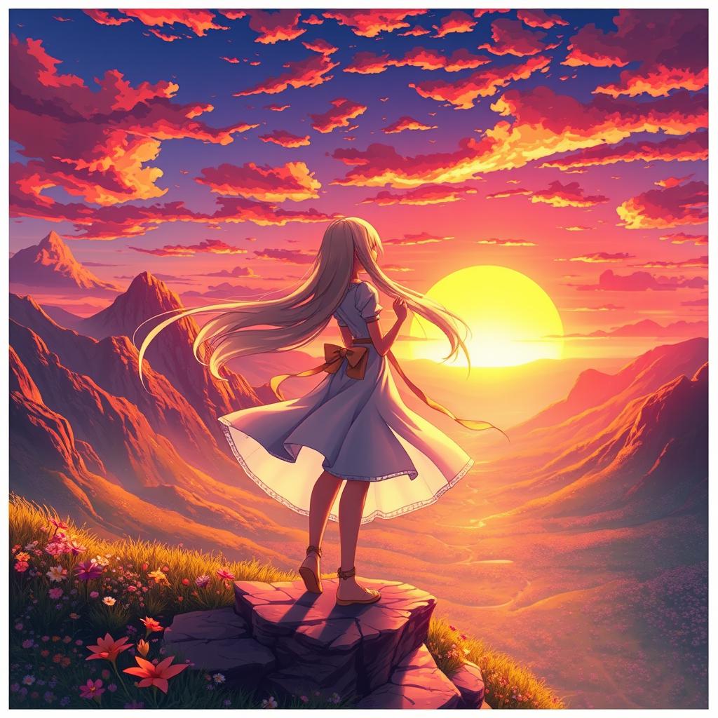 Exploring Serene Landscapes and Joyful Childhood in Stunning Anime Art